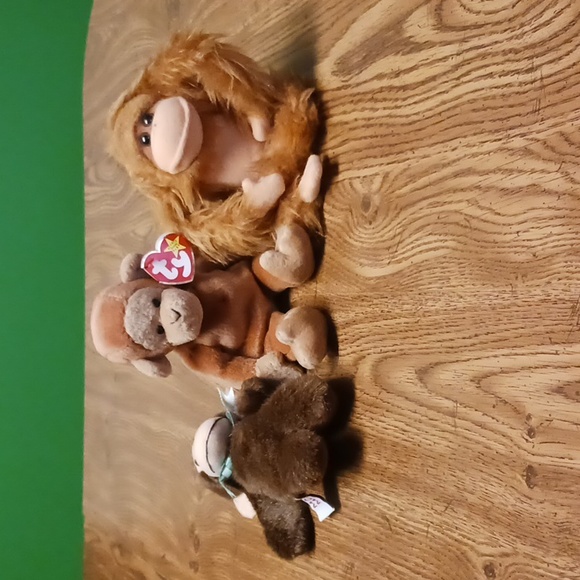 Ty | Toys | Set Of 3 Monkeys 2 Ty Beanie Baby Monkeys And A 3rd Monkey ...